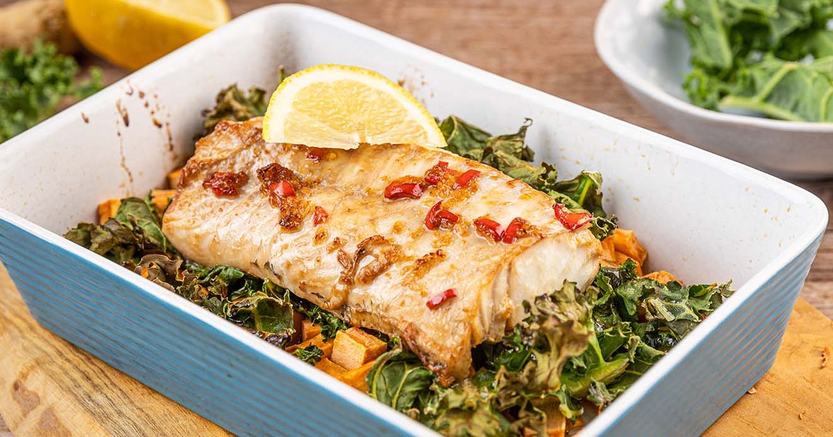 Merluzzo al forno con cavolo e patate | Ricetta | Kikkoman