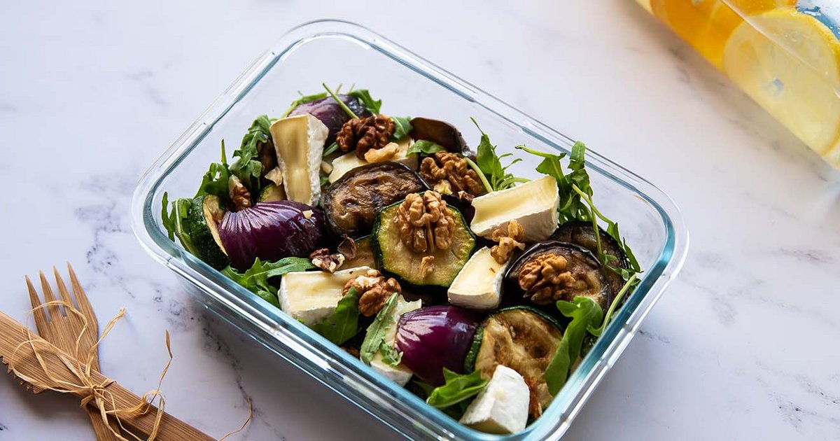 Insalata di verdure grigliate e camembert | Ricetta | Kikkoman
