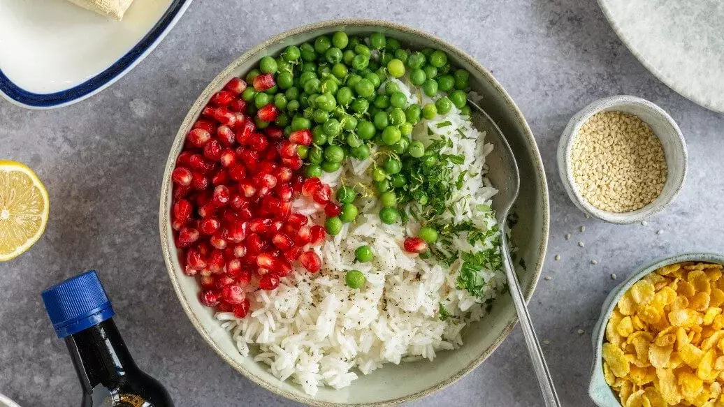 Tofu Katsu al sesamo con riso e piselli verdi | Kikkoman